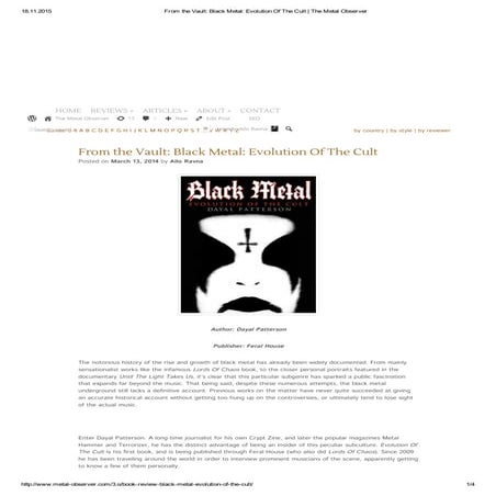 From the Vault_ Black Metal_ Evolution Of The Cult _ The Metal Observer ...