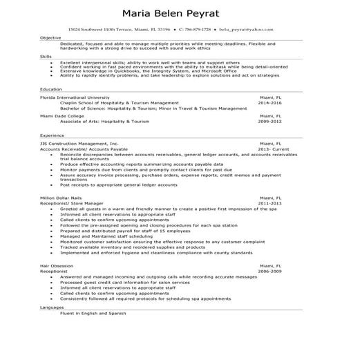 Resume -Maria Belen Peyrat | PDF