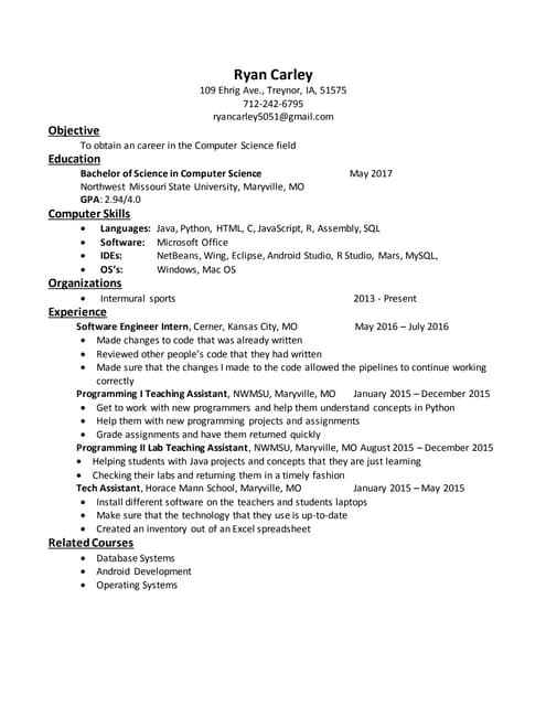 CarlReid_resume v2 | PDF