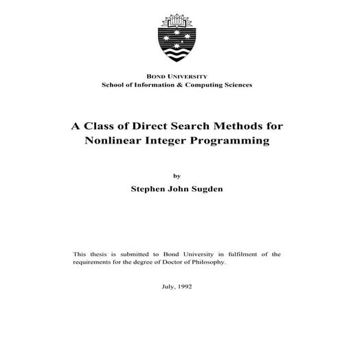 PhD Thesis Stephen John Sugden | PDF