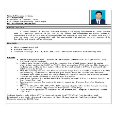 RESUME MHASE G | DOCX