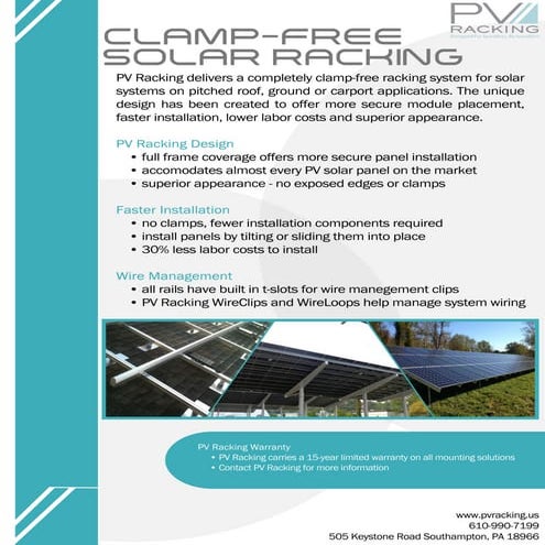 PV Racking Clamp Free Racking | PDF