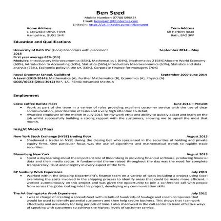 Ben Seed CV | PDF