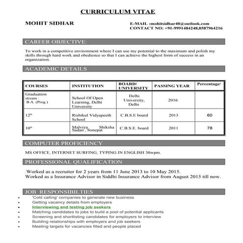 mohit cv2 | DOC