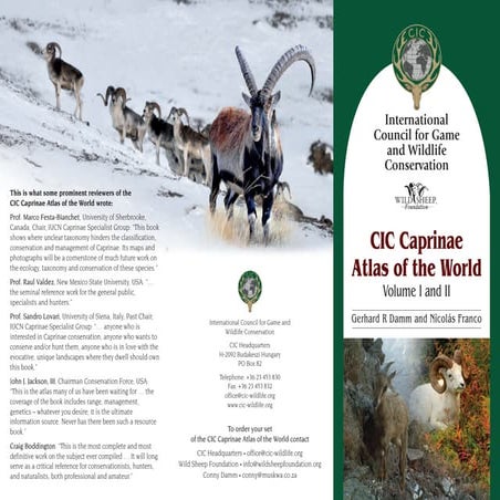02-CIC Caprinae Atlas Brochure | PDF | Large Animals | Pets