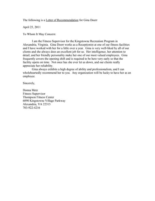 Recommendation Letter - Global Reach | PDF