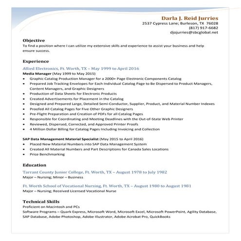 Darla's Resume | PDF