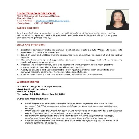 (Shiela Marie Matas CV.) | PDF