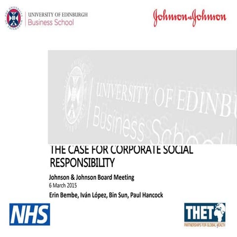 J&J CSR Presentation 6-3-15 | PPTX