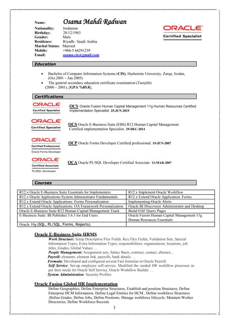 CV | PDF | Databases | Computer Software and Applications