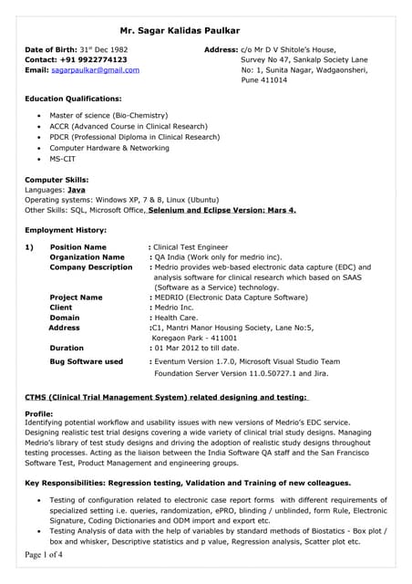Kamala Maddali Cv2011 | PDF