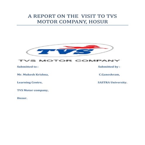 tvs report | PDF
