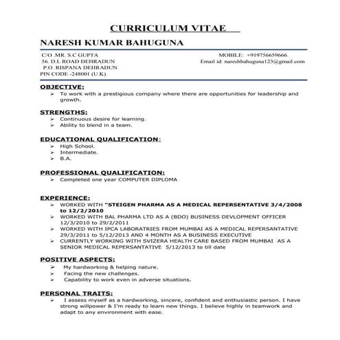 NARESH RESUME | DOC