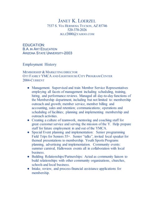 Sharon D'Angio Resume | PDF