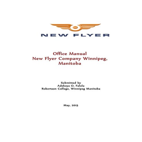 The Office Manual of New Flyer | DOCX