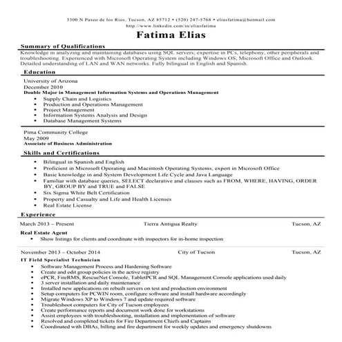MGT350W Resume | DOCX