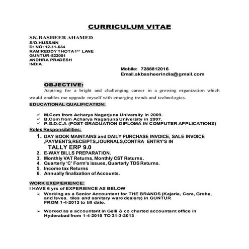 basheer cv | DOCX