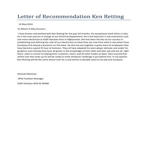 CSN Letter of Reference | PDF