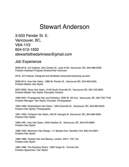 Jake Ambrose McCann cv | PDF