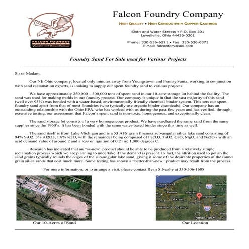 Foundry Sand Flyer | PDF