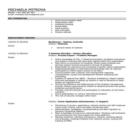 Michaela Mitrova_CV | PDF