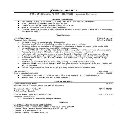 NIELSONJoshua-2 | DOCX | Logistics | Business