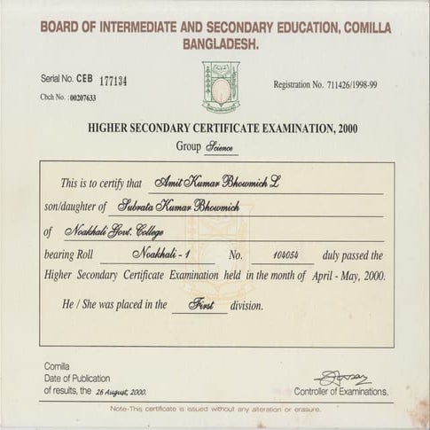 Higher Secondary Certificate | PDF