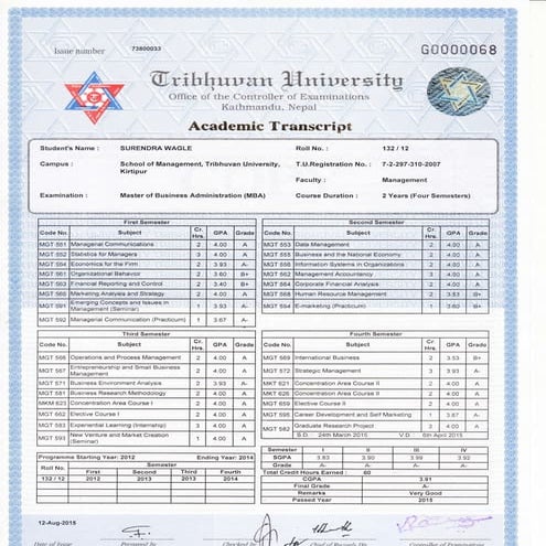 MBA_Transcript | PDF