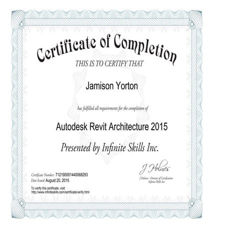 Revit Architecture 2015-Certificate | PPT