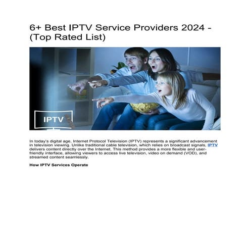 6+ Best IPTV Service Providers 2024 - (Top Rated List).docx