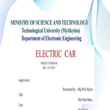 Title Defense.pptx for electric Vehicles | PPTX