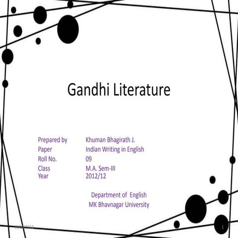 Gandhi Literature | PPTX