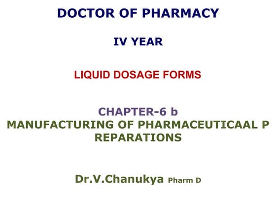 Herbal Drug Preparation - Different Dosage Forms | PPT