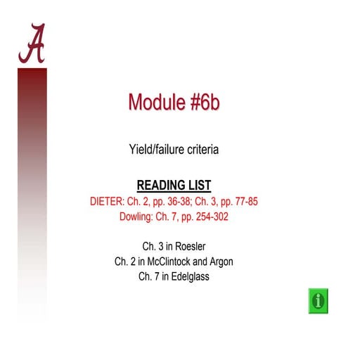 6b_Yield-failure criteria. give the overview of material with graph | PPT