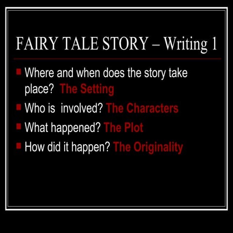 A fairy tale story | PPT