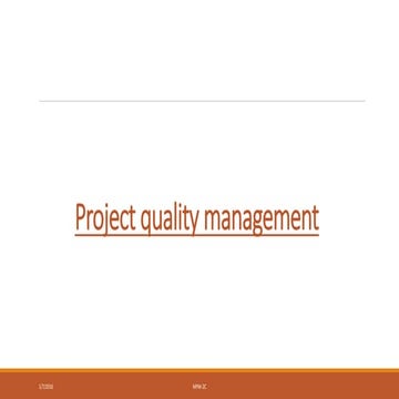 Project Presentation PQM | PPTX