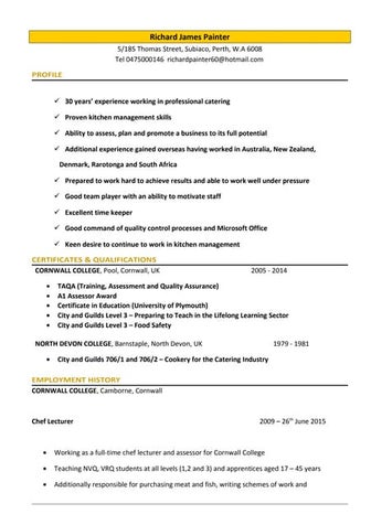 CHAMBERLAIN,ANNE-MARIE - resume | PDF