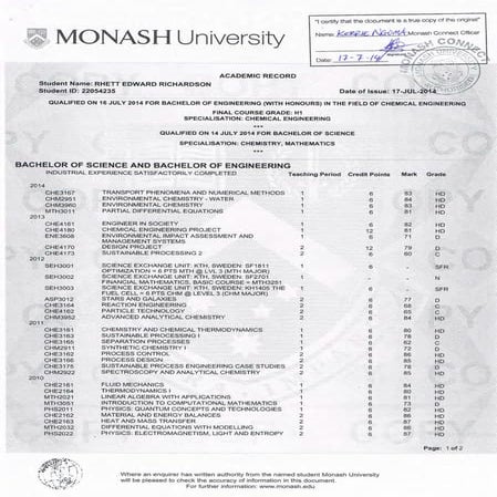 Academic Transcript Kyambogo University