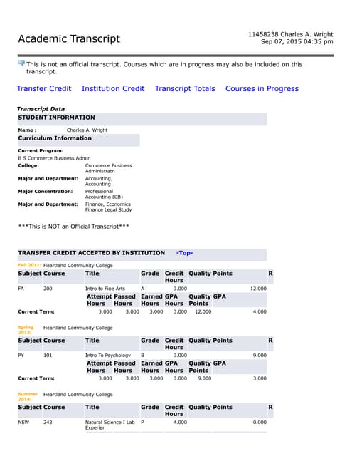 Snead State Transcript | PDF