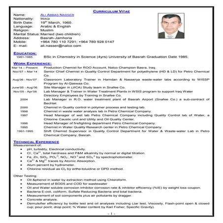 CV Ali Abas Nasser - May 2015 | PDF