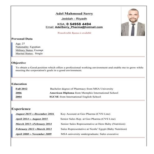 MY CV KSA | PDF