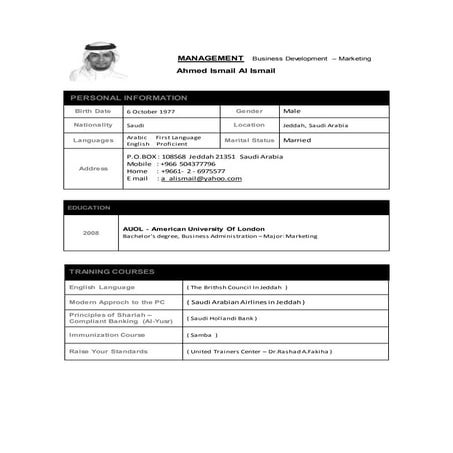Ahmed Ismail Al Ismail CV 2015 | PDF