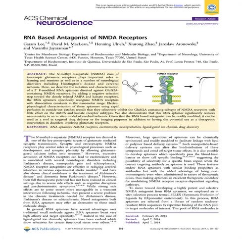 Garam Lee NMDA | PDF | Brain and Nervous System Disorders | Diseases ...
