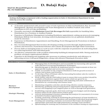 D._Balaji_Raju_Cv Sales | PDF