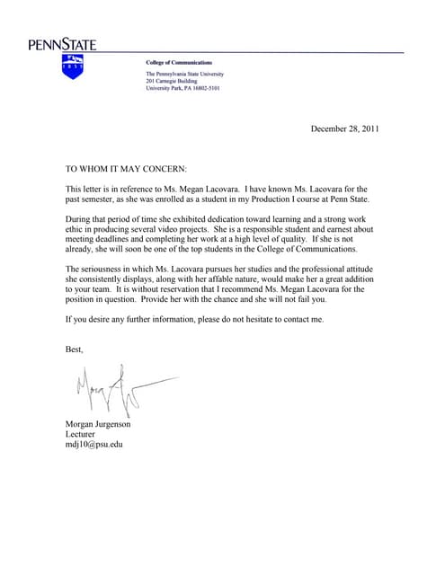 Letter of Recommendation(1) | PDF
