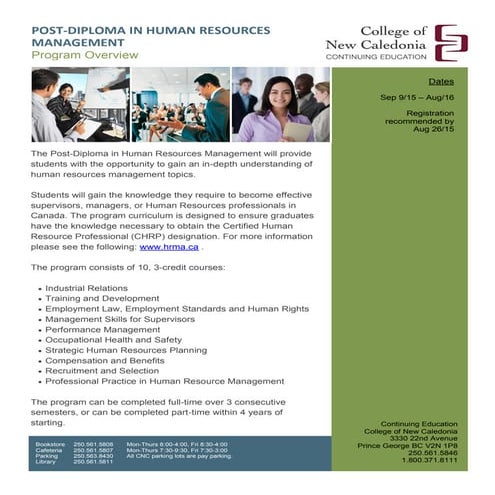 Program Overview - Post-Diploma in HR Management | PDF