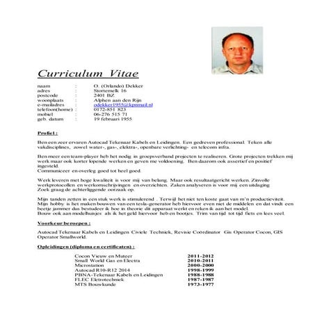 Nieuwe Curriculum Vitea | DOCX