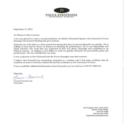 Reference Letter | PDF