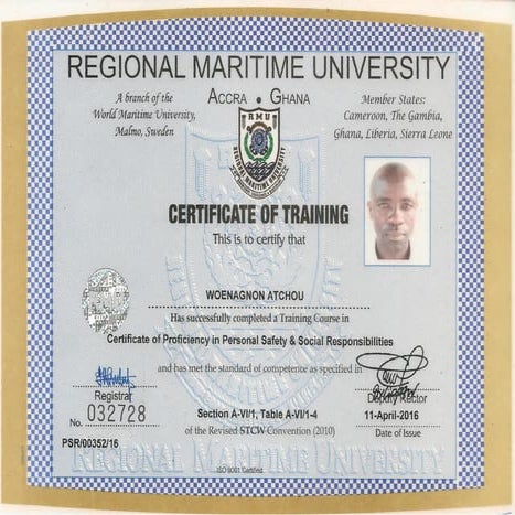 STCW PSSR Training Cert | PDF