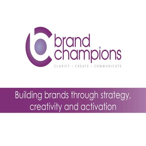 Introduction to Brand Champions - building brands through strategy ...